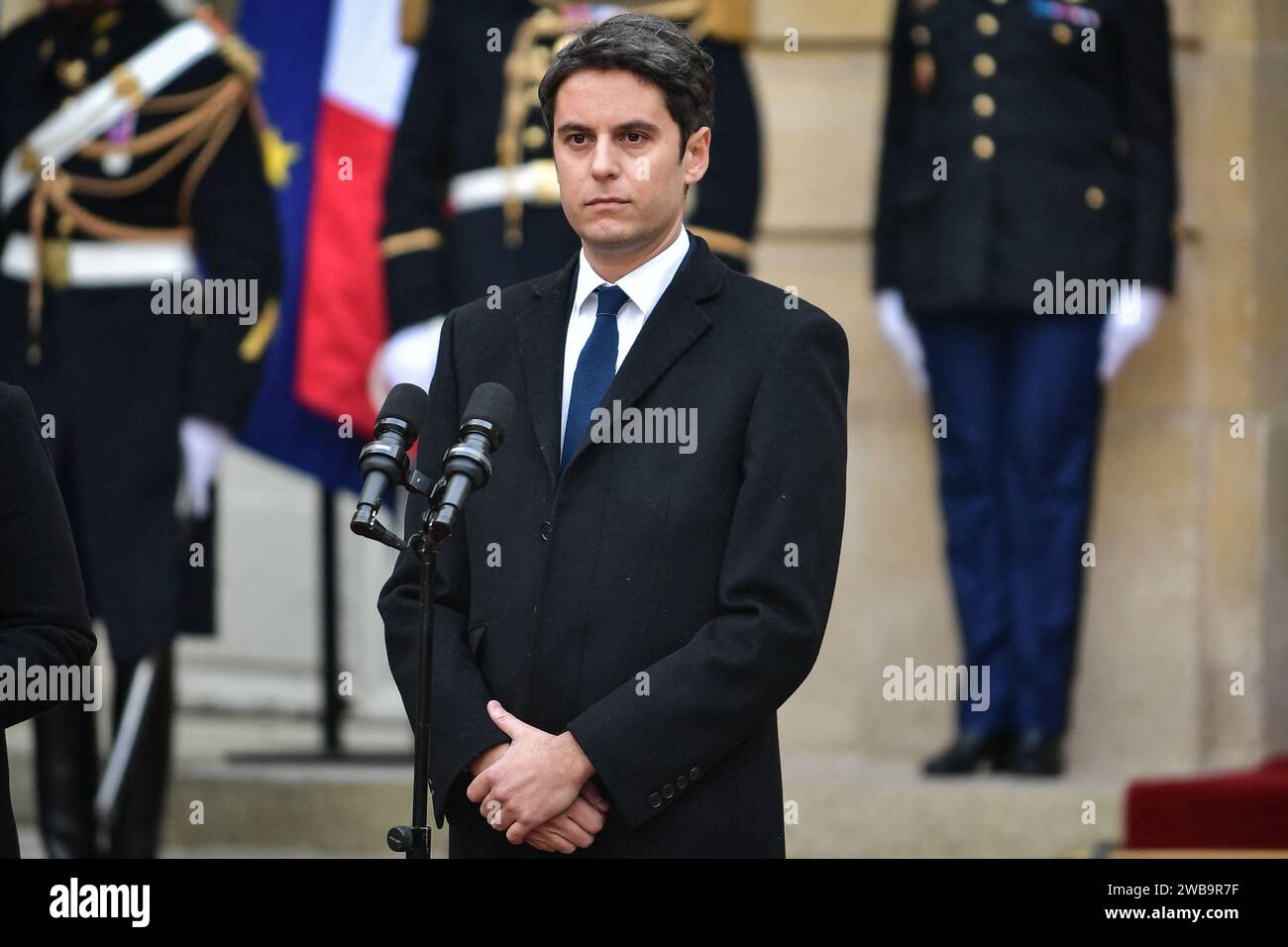 Paris, France. 09th Jan, 2024. Newly appointed Prime minister Gabriel ...