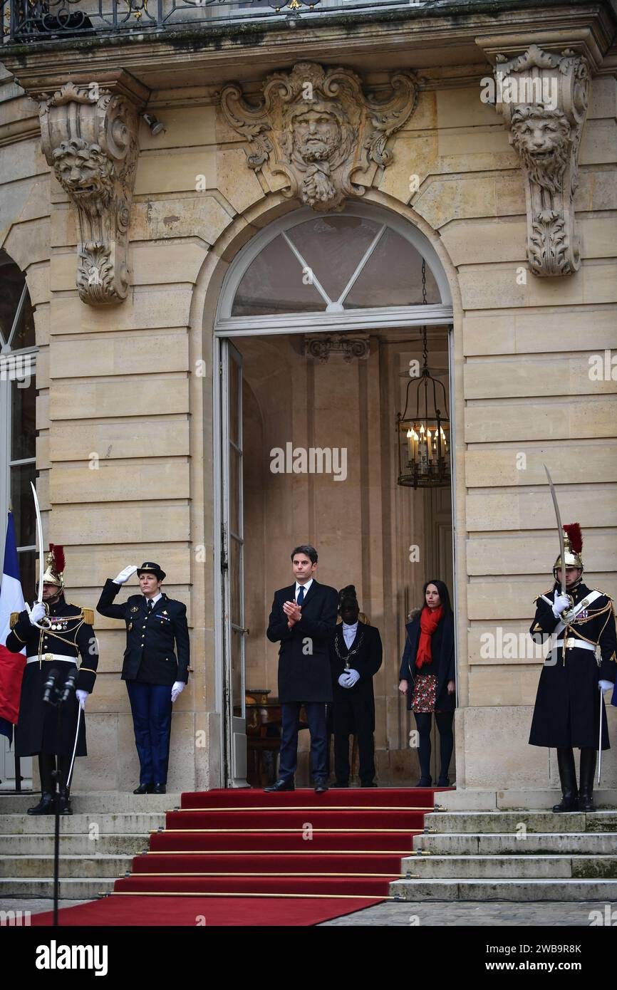 Paris, France. 09th Jan, 2024. Newly appointed Prime minister Gabriel ...