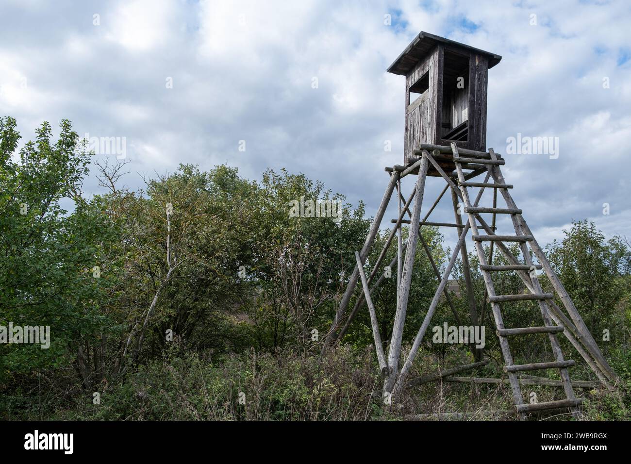 hunting booth, strategically Elevated positioned in fields and on the ...