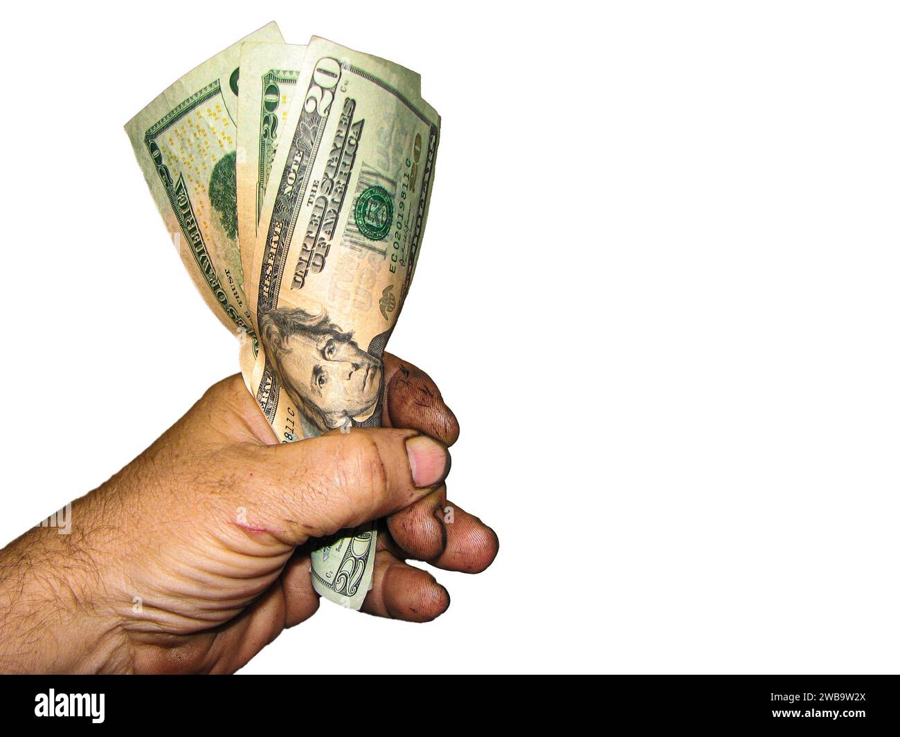 Hand clutching money hi-res stock photography and images - Alamy