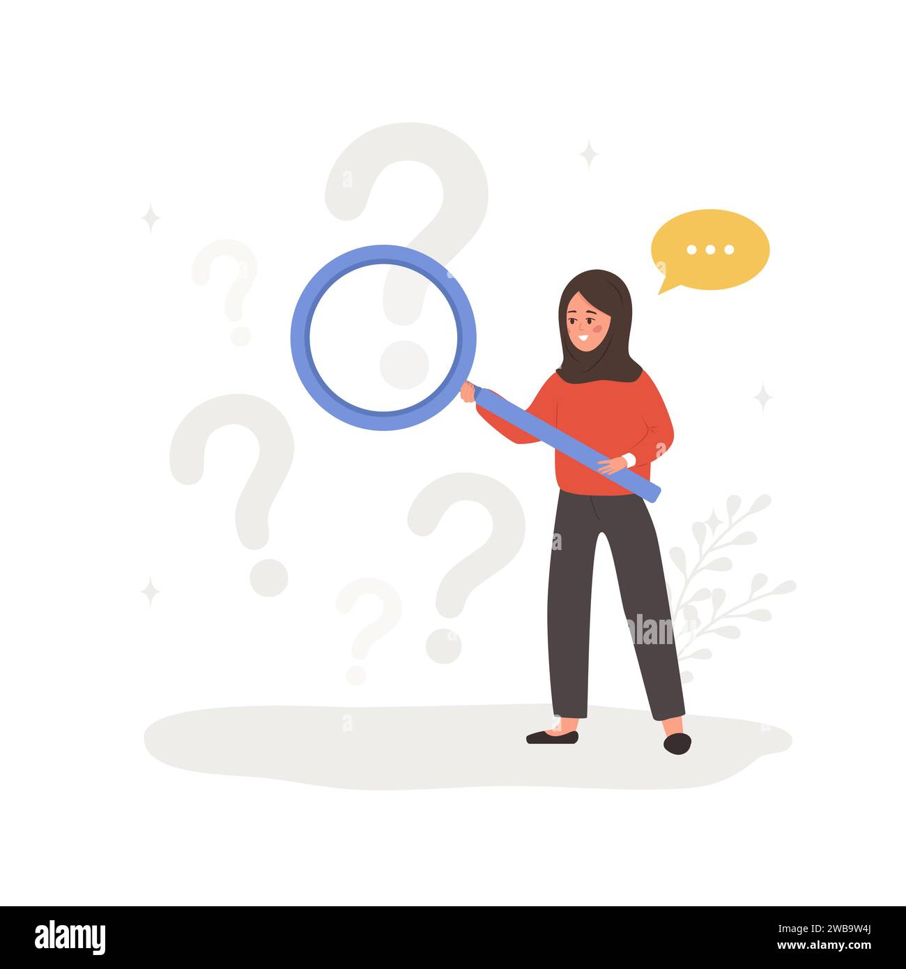 Arab people asking at work Stock Vector Images - Alamy