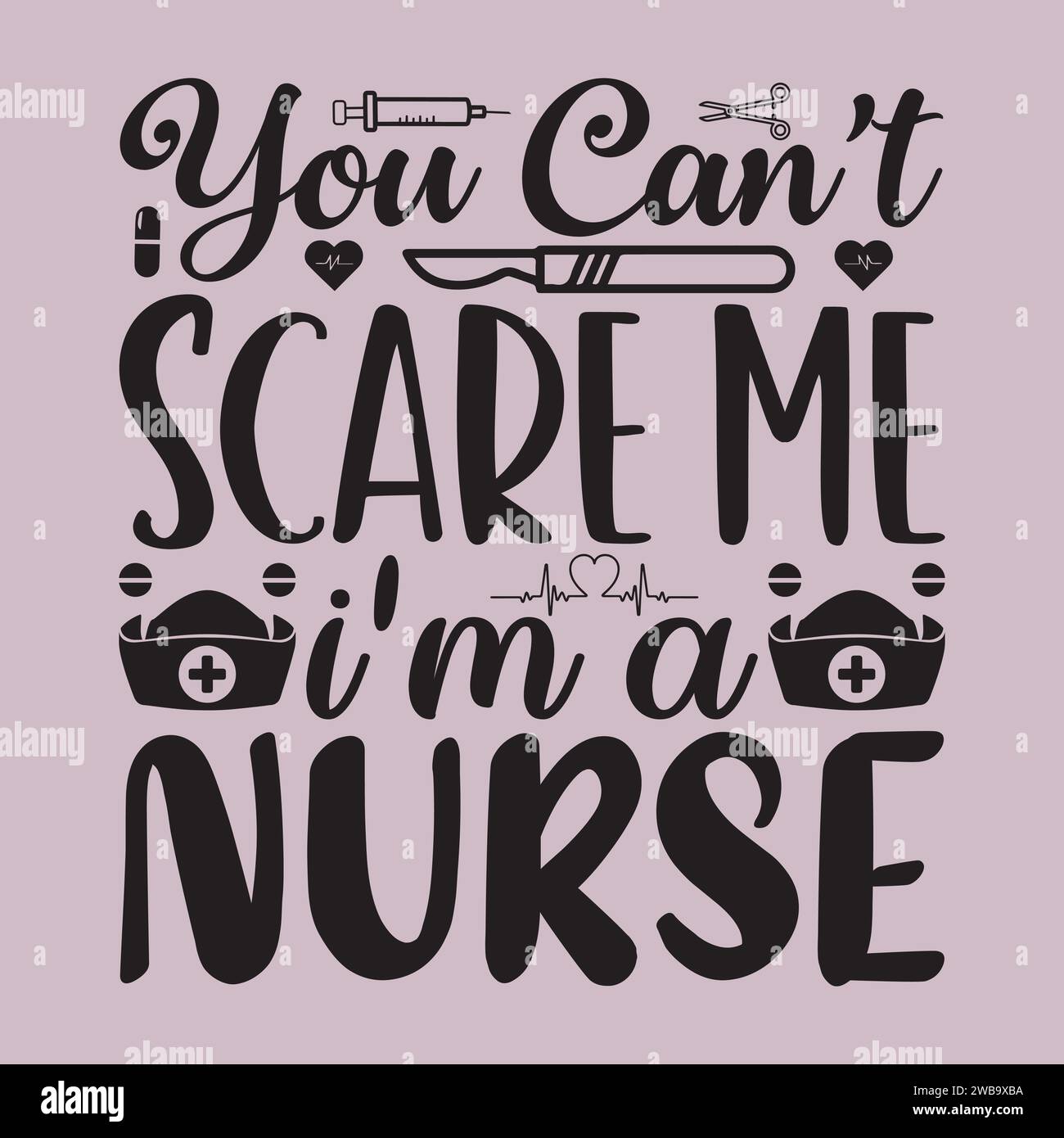 Nurse Svg Design Typography T Shirt Design Stock Vector Image And Art Alamy