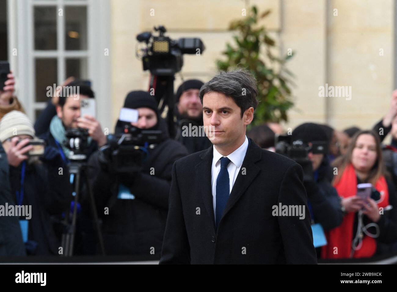 Paris, France. 09th Jan, 2024. Newly appointed Prime minister Gabriel ...