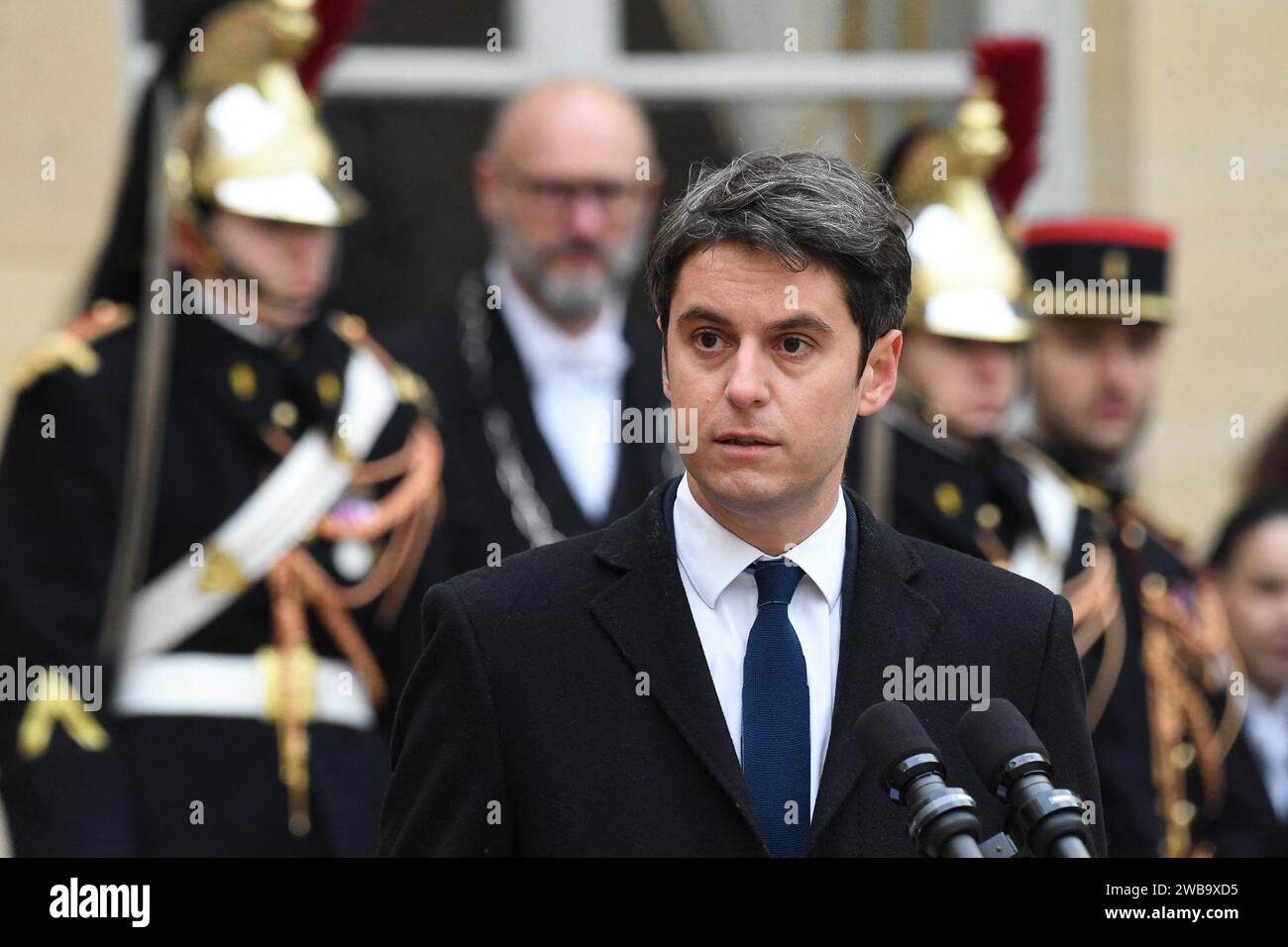 Paris, France. 09th Jan, 2024. Newly appointed Prime minister Gabriel ...