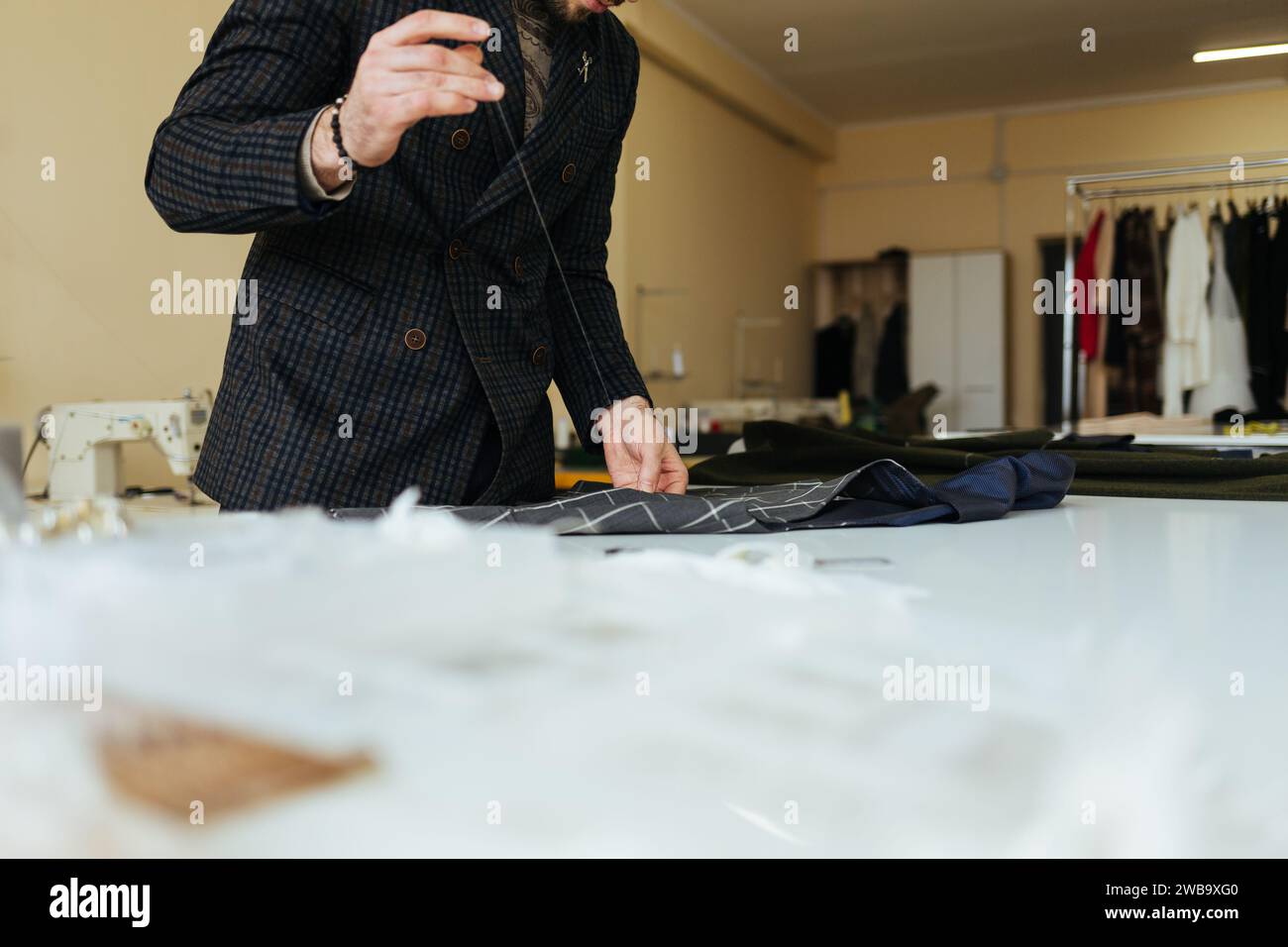 Industrial fabric cutting machine hi-res stock photography and images ...