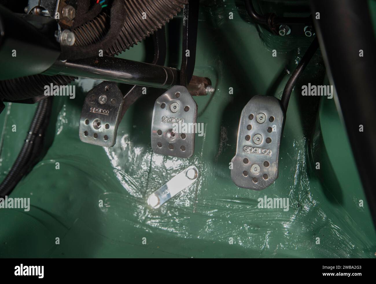 3 pedals in a manual gear shift '60s rally replica classic Mini Stock ...