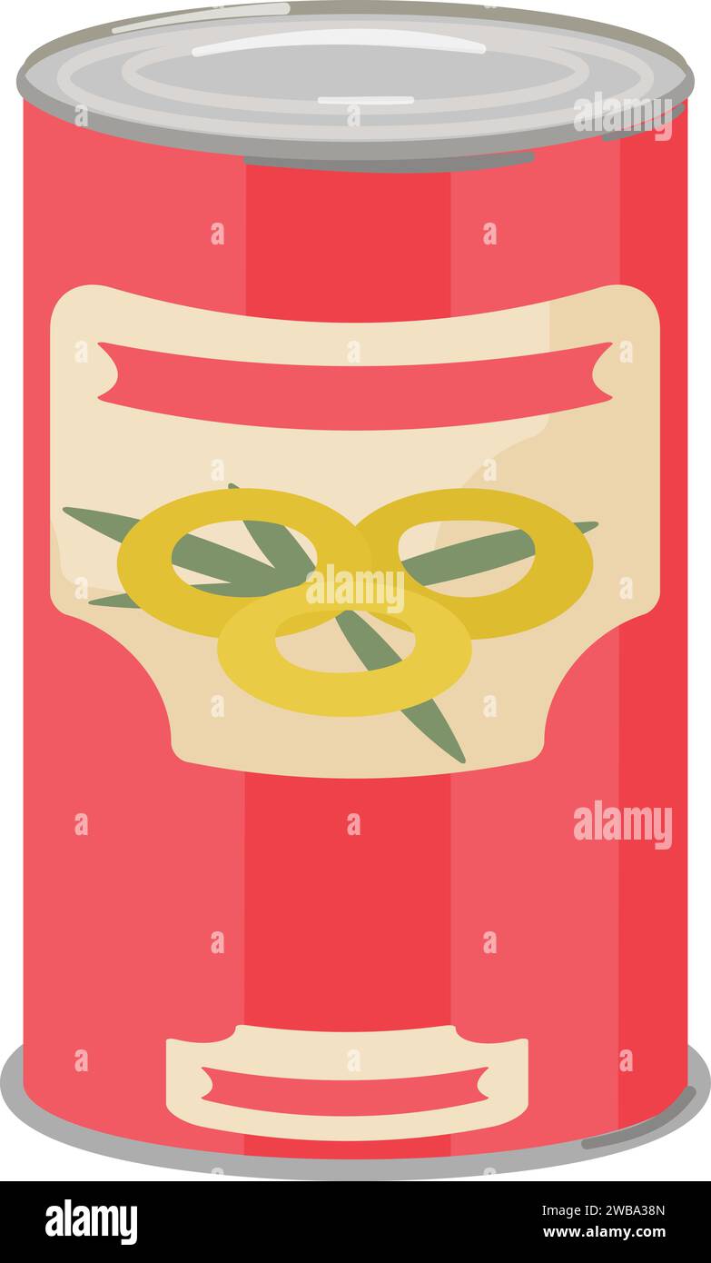 Fruit tin can icon cartoon vector. Food jar soup Stock Vector Image ...