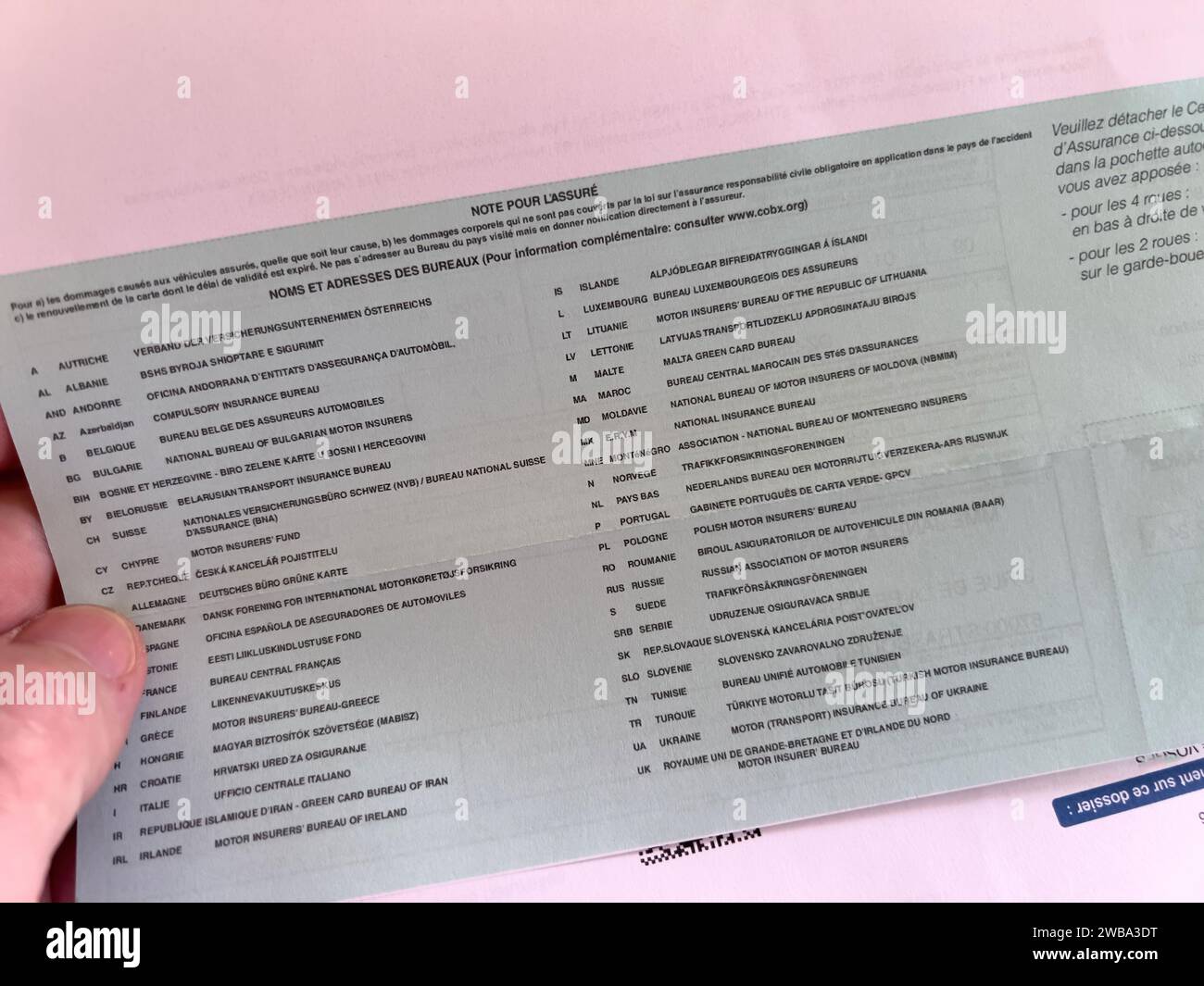 Certificat dassurance hi-res stock photography and images - Alamy