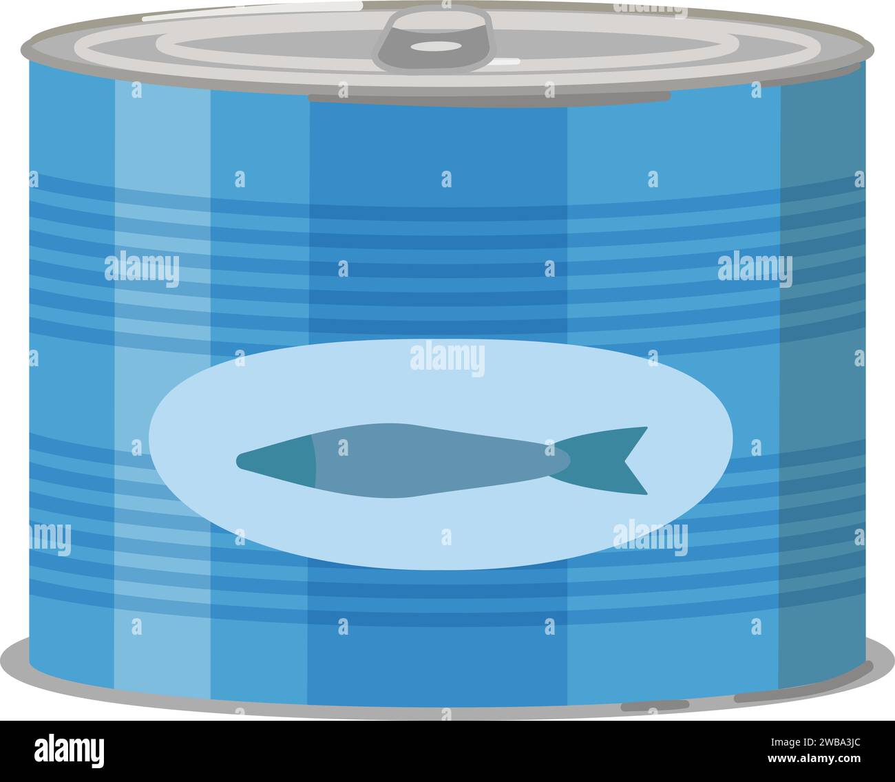 Fish tin can icon cartoon vector. Pack label canned Stock Vector Image ...