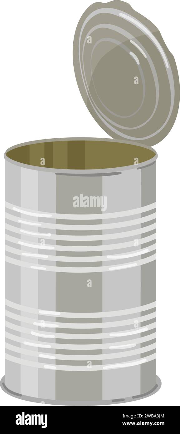 Cartoon open tin can Cut Out Stock Images & Pictures - Alamy