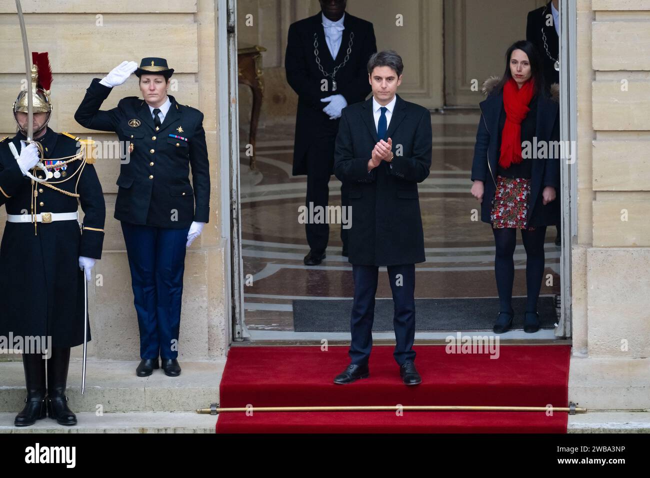 Paris, France. 09th Jan, 2024. Newly appointed Prime minister Gabriel ...