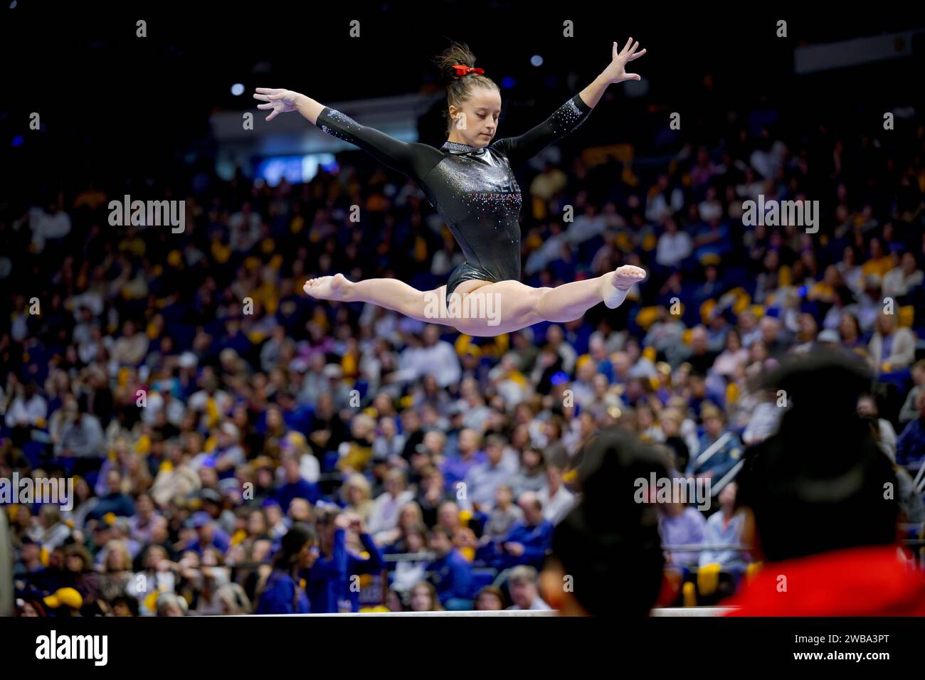 Ohio State sophomore Payton Harris performs a balance beam routine ...