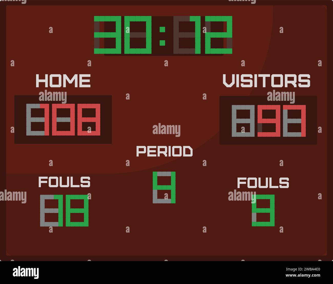 Basketball score board icon cartoon vector. Center play Stock Vector ...