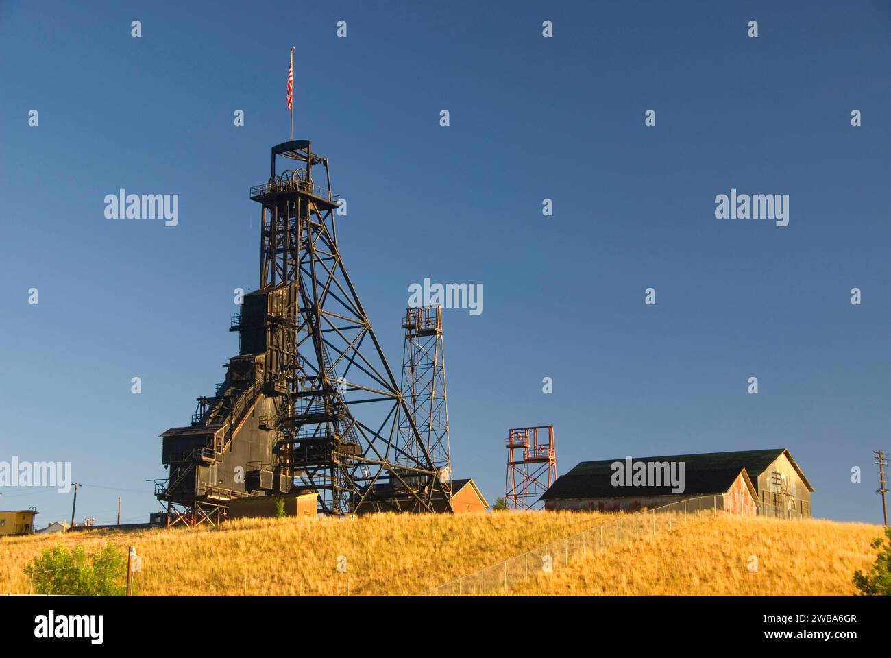Anselmo Mine Headframe (Gallows), Butte, Montana Stock Photo - Alamy