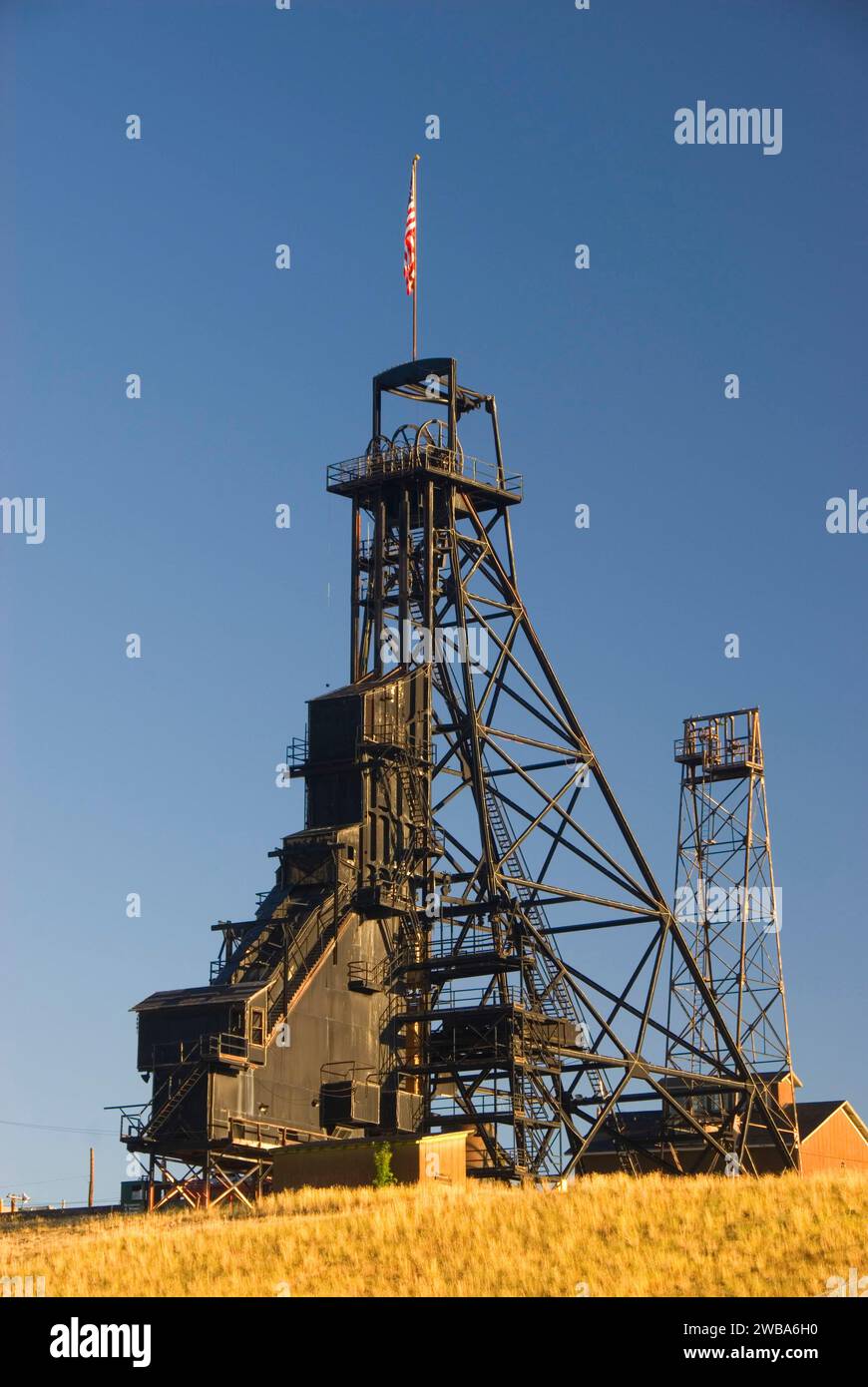 Anselmo Mine Headframe (Gallows), Butte, Montana Stock Photo - Alamy