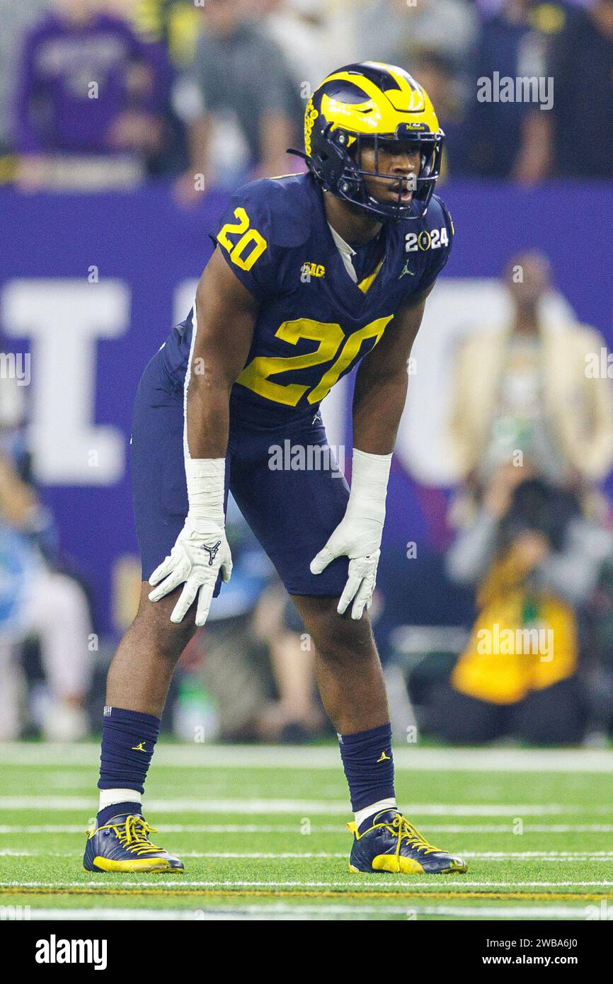 Houston, Texas, USA. 08th Jan, 2024. Michigan running back Kalel ...