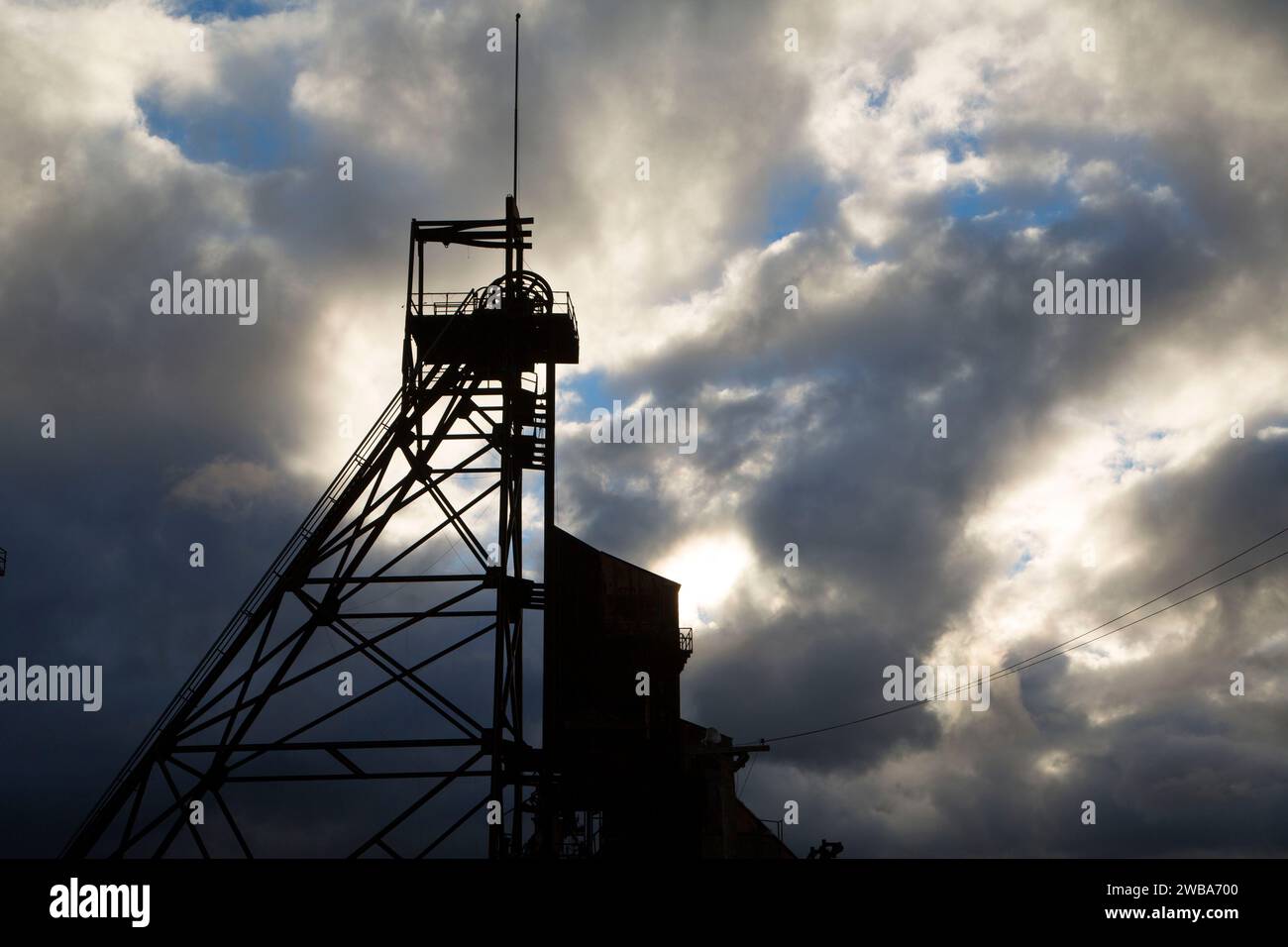 Anselmo Mine Headframe (Gallows), Butte, Montana Stock Photo - Alamy