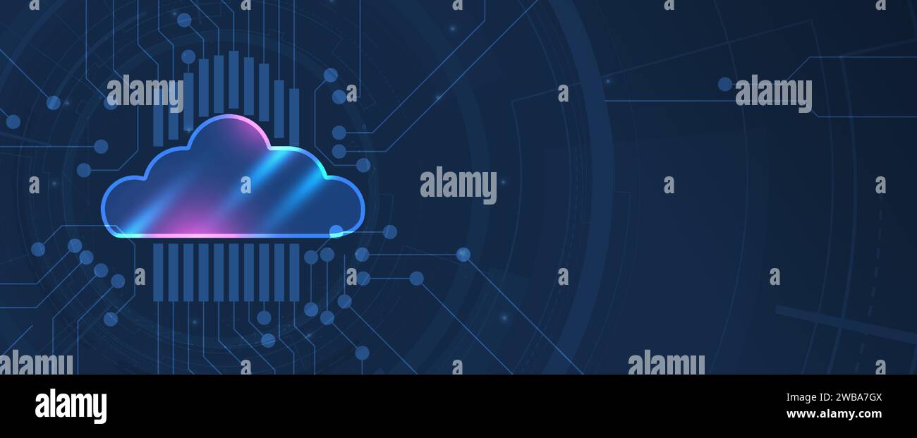 Modern cloud technology. Integrated digital web concept background ...
