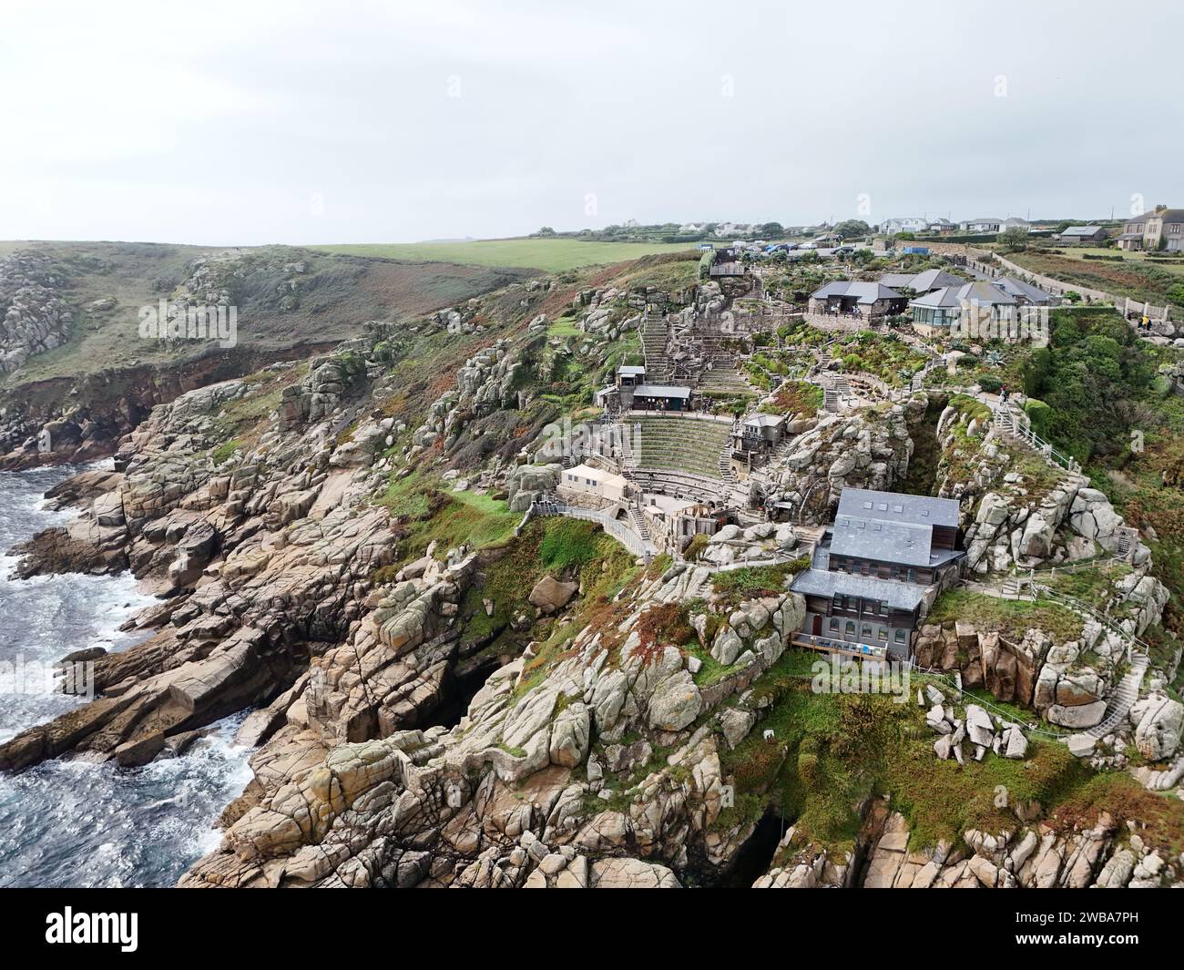 Minack Theatre Cornwall UK spectacular open air theatre, drone,aerial ...
