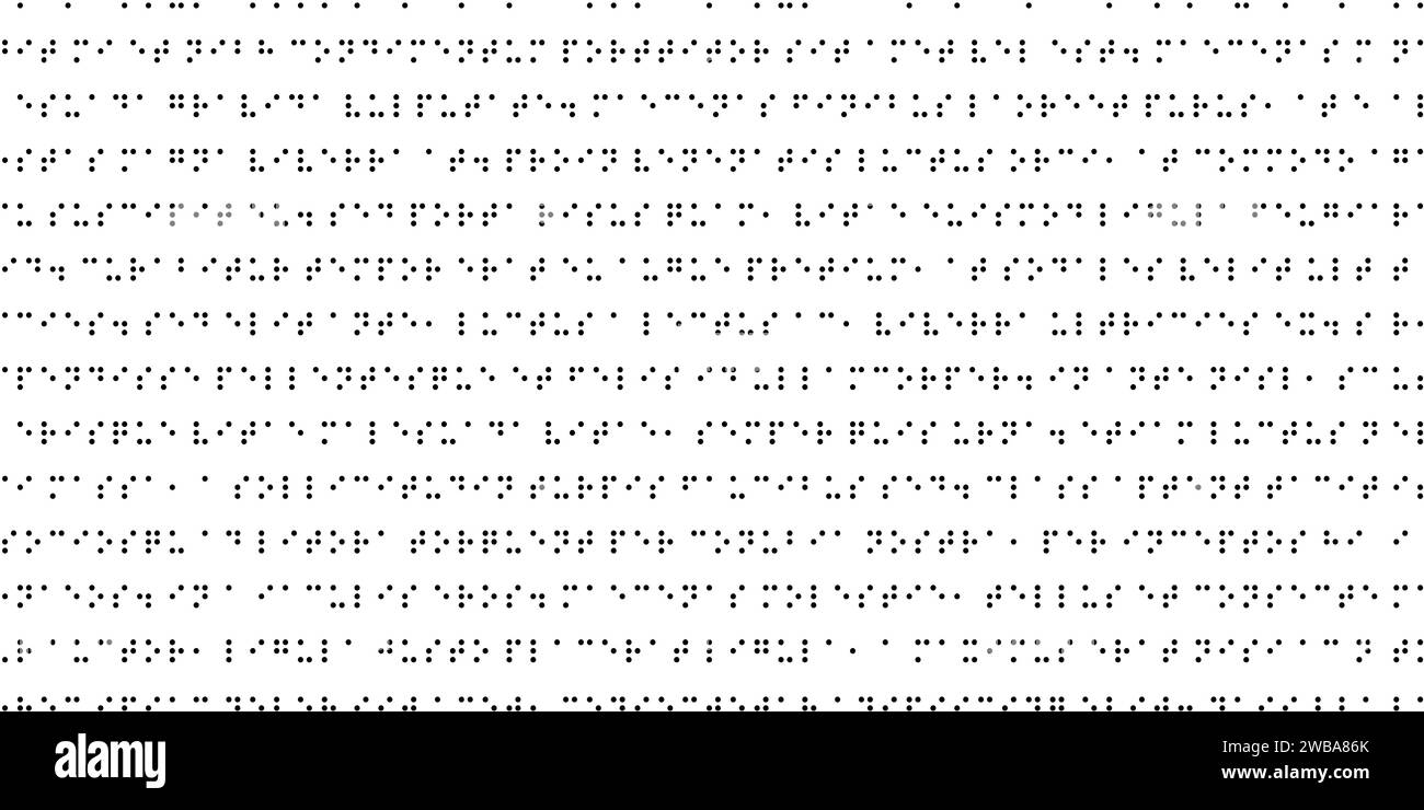 Braille graphic seamless vector pattern. Simple background with black ...