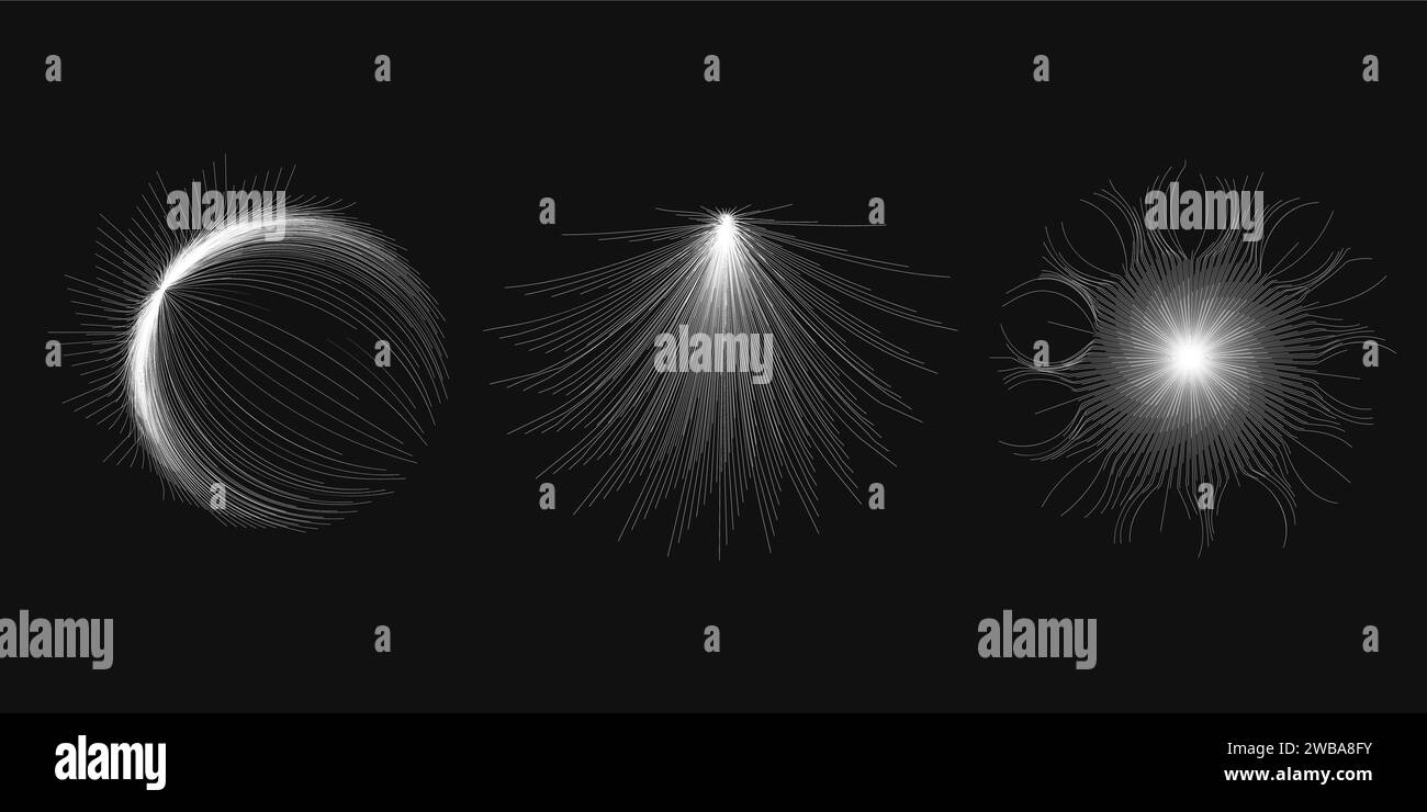 Abstract Circular Geometric Shape. Lines Circle Design. Round Dynamic ...