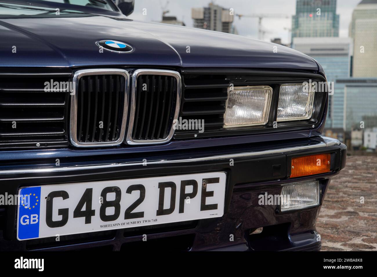 BMW E30 3 Series convertible, lowered, with square light conversion and ...