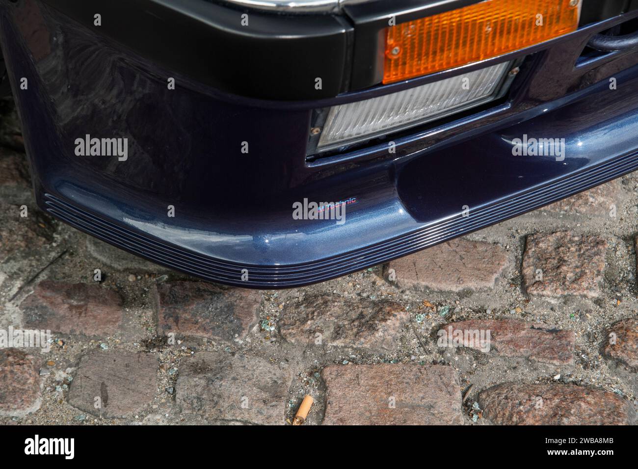 BMW E30 3 Series convertible, lowered, with square light conversion and ...