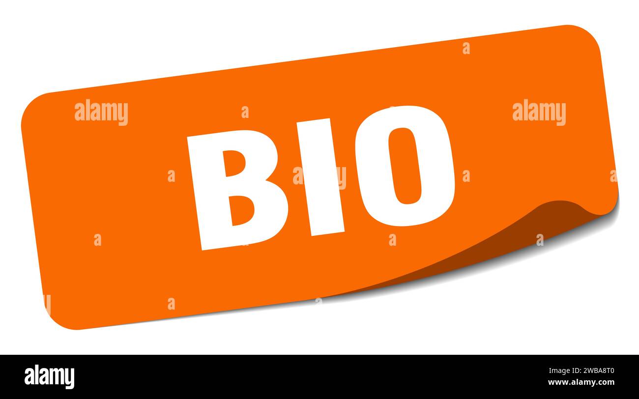 bio sticker. bio rectangular label isolated on white background Stock ...