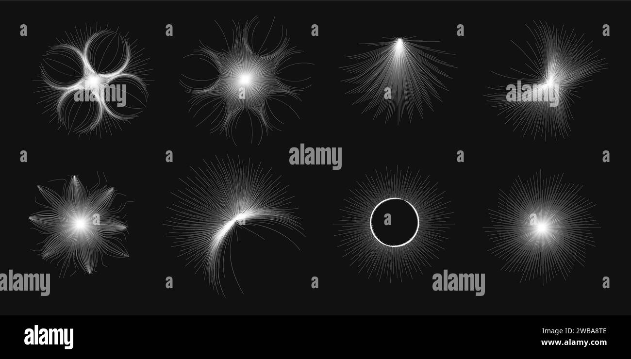 Abstract Circular Geometric Shape. Lines Circle Design. Round Dynamic ...