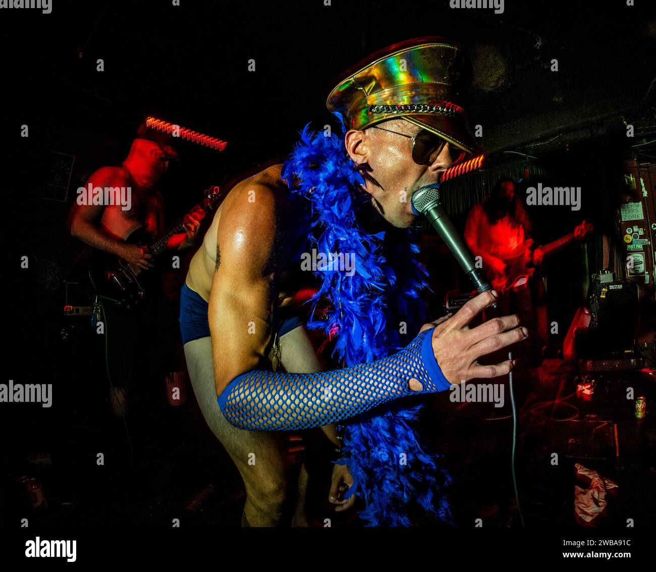 The band DIE SPITZ performs at the FarOut Lounge, Austin, Texas Stock ...