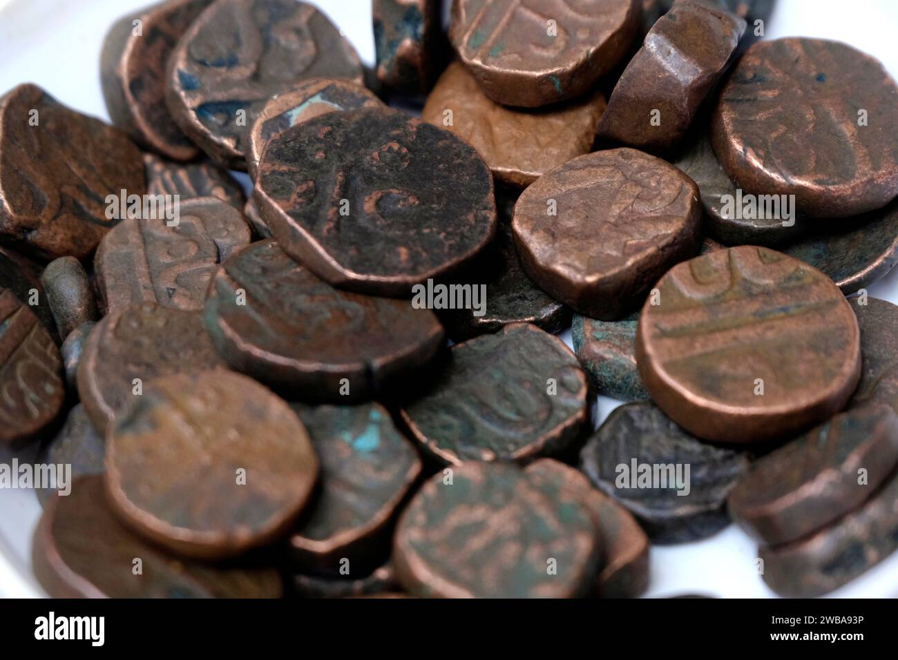 Extremely Rare Old Coins of the Mughal Empire Stock Photo - Alamy