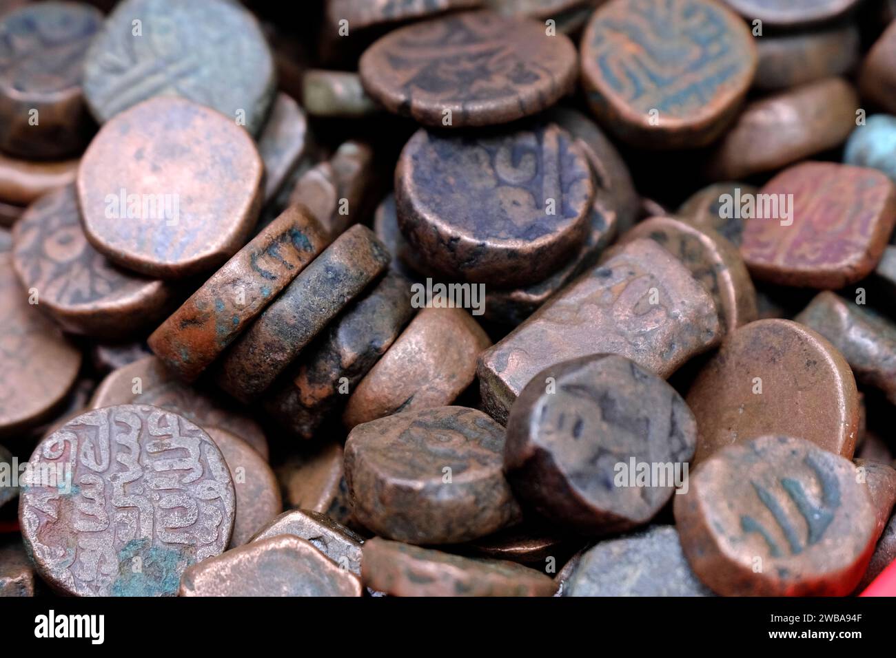 Extremely Rare Old Coins of the Mughal Empire Stock Photo - Alamy