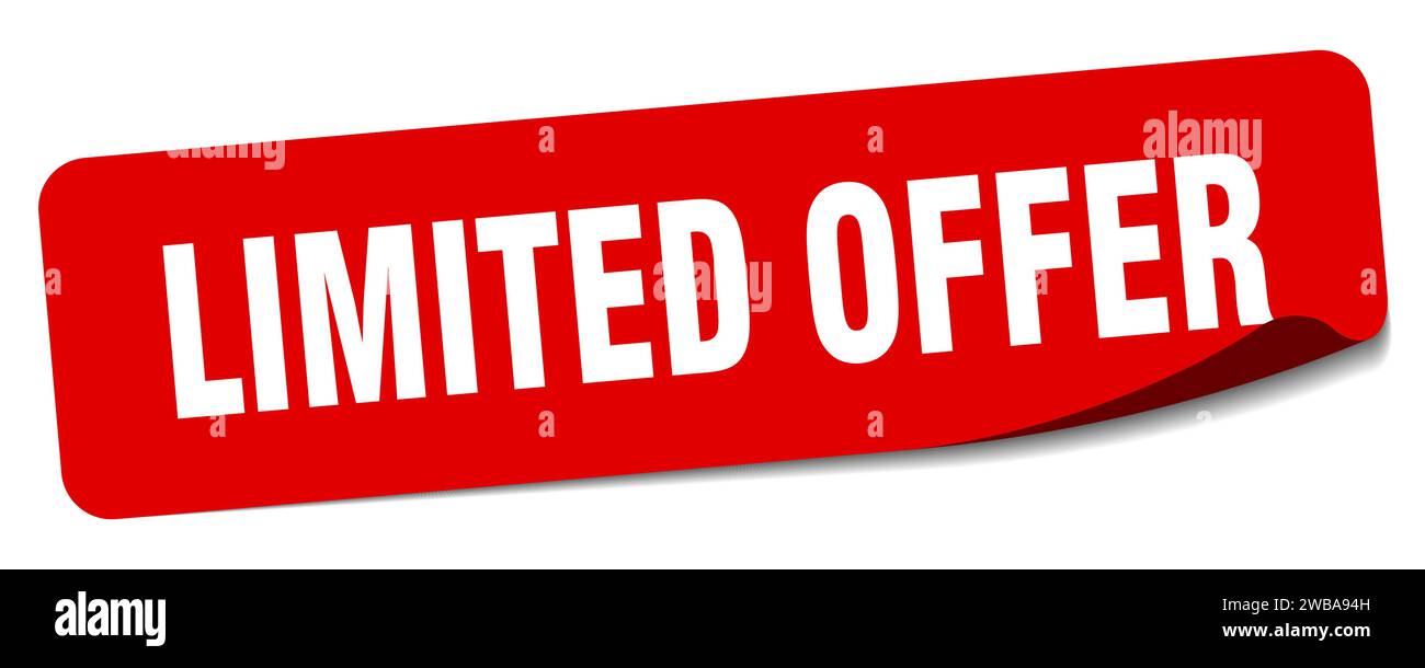 limited offer sticker. limited offer rectangular label isolated on ...