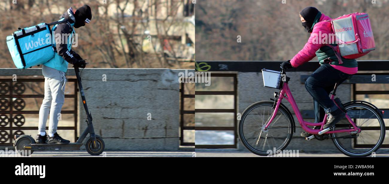 Wolt bike rider hi-res stock photography and images - Alamy