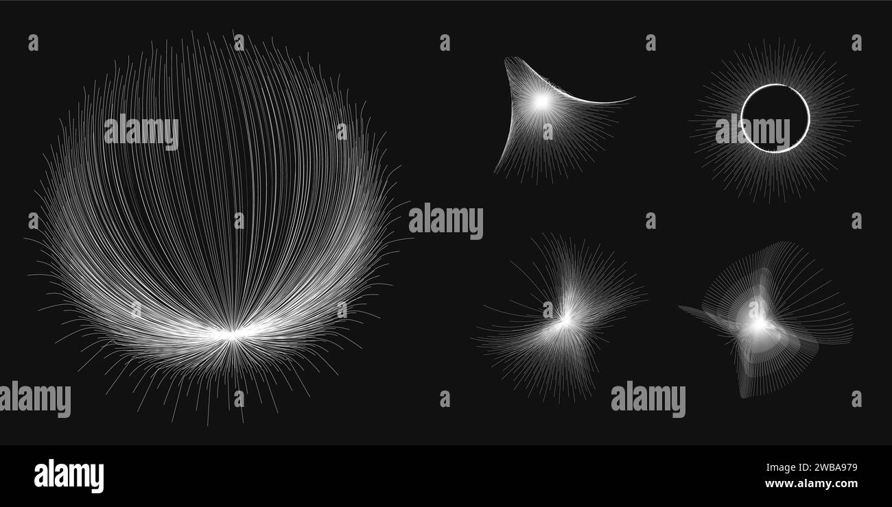 Abstract Circular Geometric Shape. Lines Circle Design. Round Dynamic ...