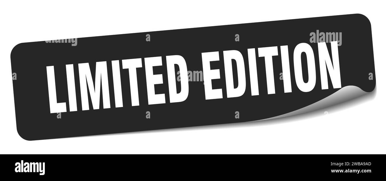 limited edition sticker. limited edition rectangular label isolated on ...