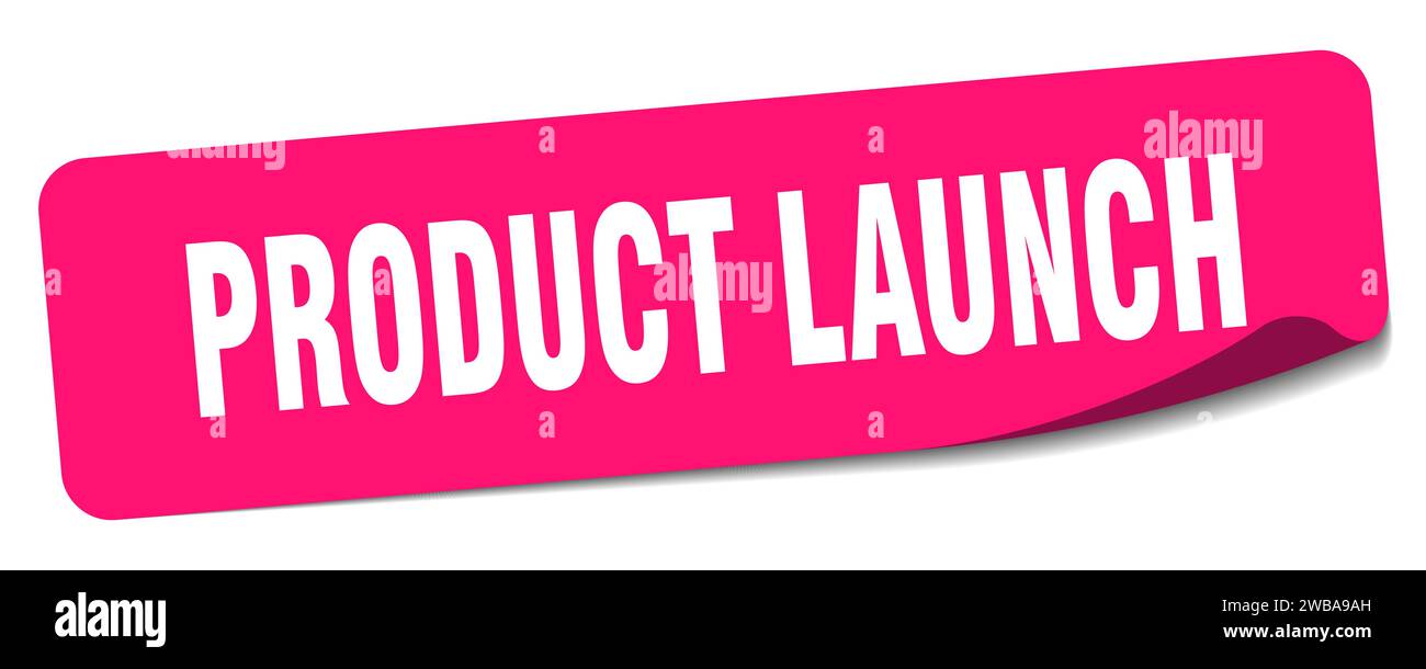 product launch sticker. product launch rectangular label isolated on ...