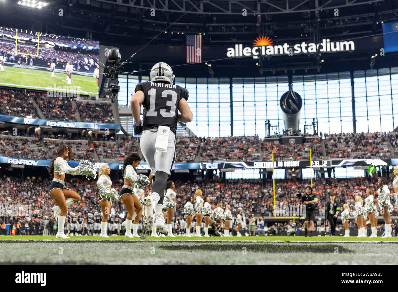 Las Vegas Raiders wide receiver Hunter Renfrow (13) enters the field ...