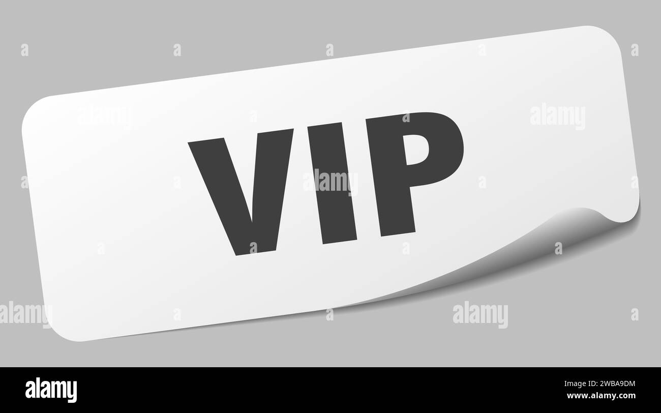 vip sticker. vip rectangular label isolated on white background Stock ...