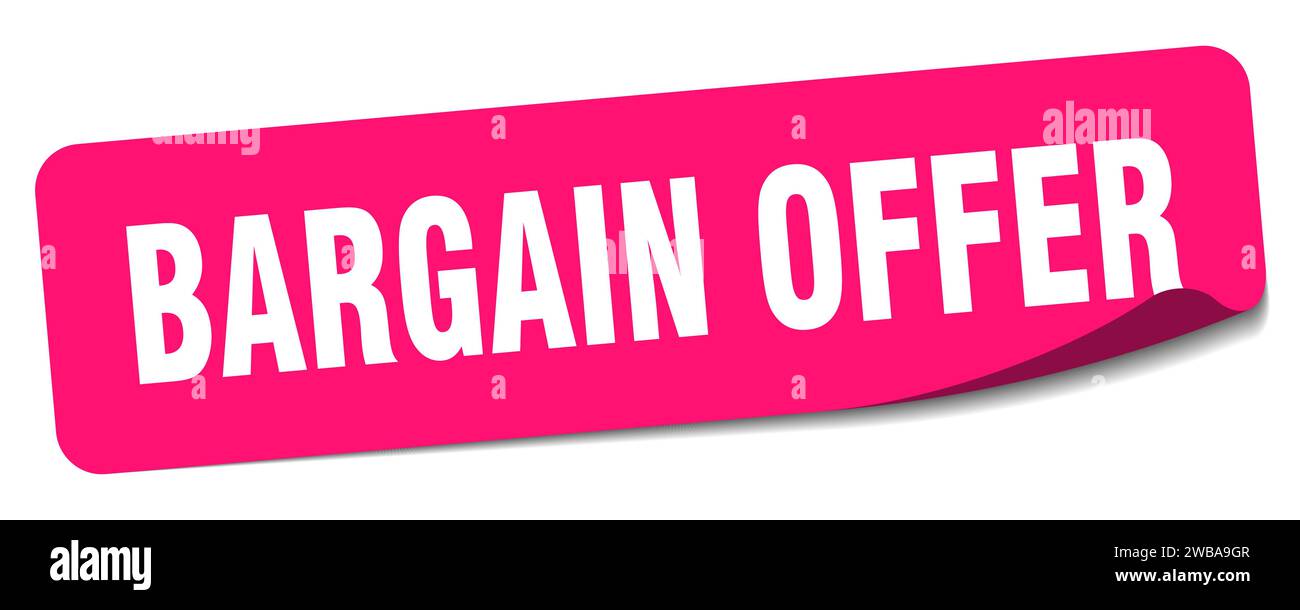 bargain offer sticker. bargain offer rectangular label isolated on ...