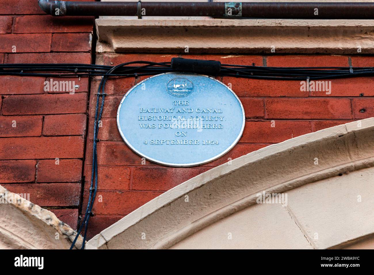 The Railway And Canal Historical Society blue plaque. Fishergate Hill ...