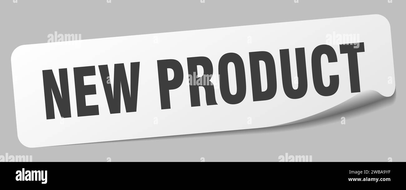 new product sticker. new product rectangular label isolated on white ...