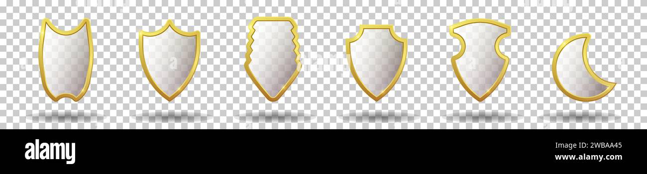 Realistic vector set of 3d golden hi-res stock photography and images ...