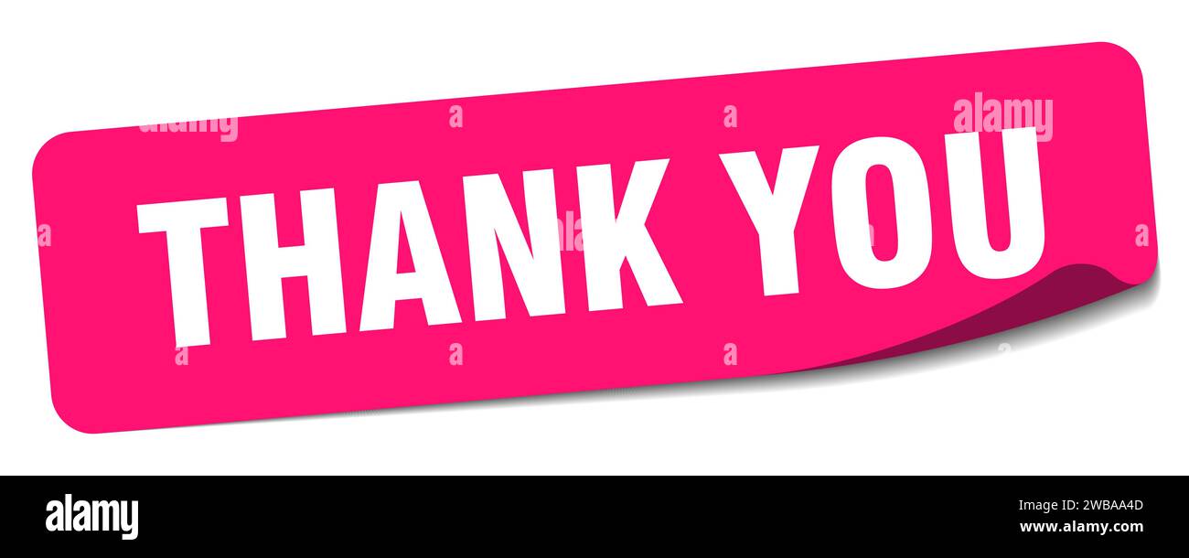 thank you sticker. thank you rectangular label isolated on white ...
