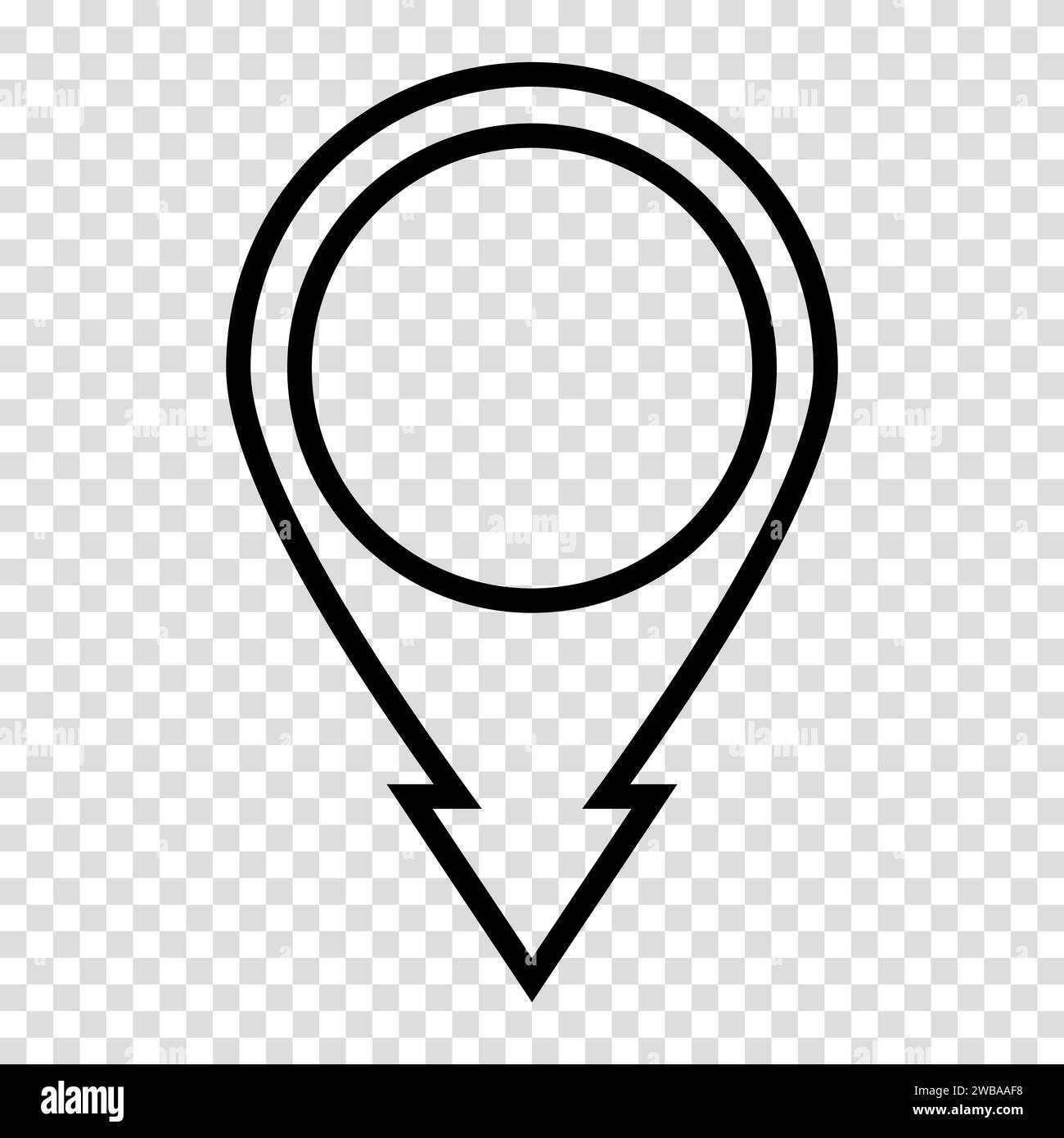 Location pin map icon. Flat design. Vector illustration sign on a ...