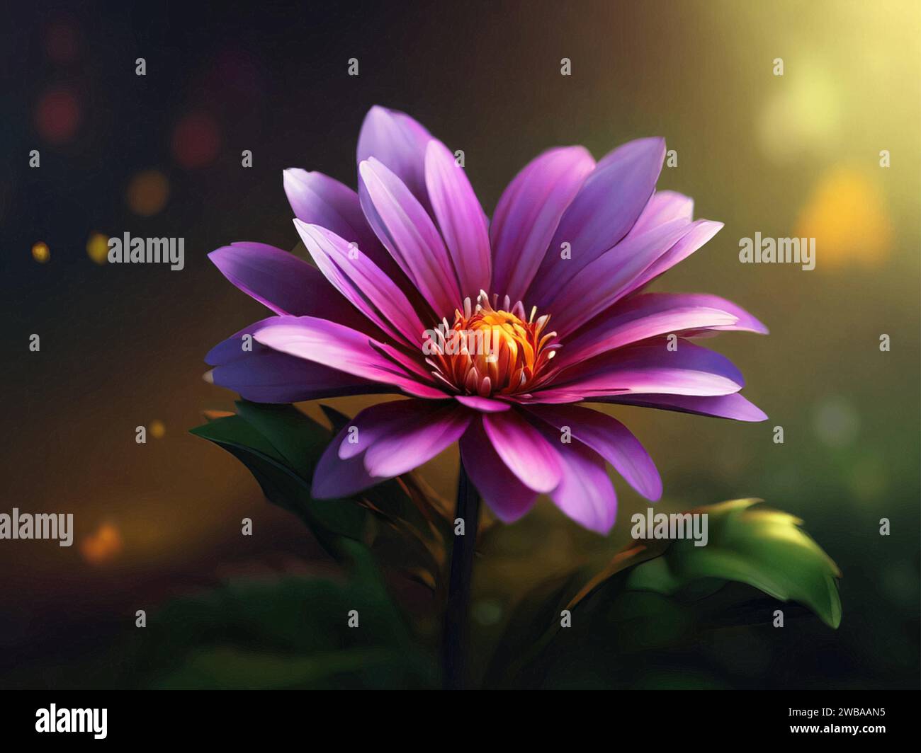 Field beautiful purple flowers summer Stock Vector Images - Alamy