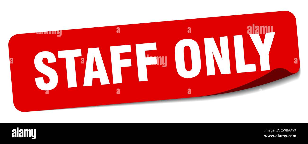 Staff label on red Stock Vector Images - Alamy