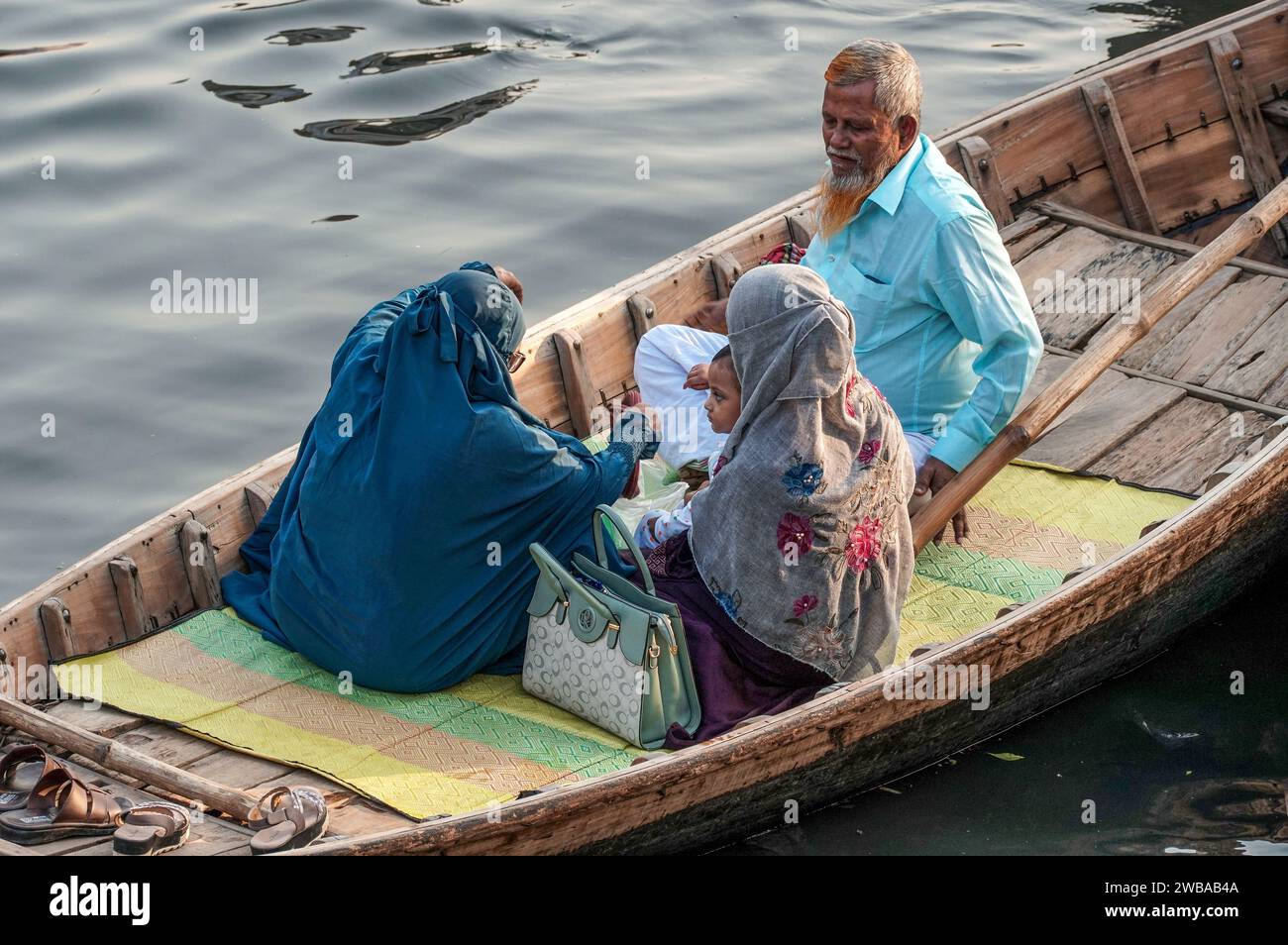 Open wooden ferry boats on the Buriganga River in Dhaka Bangladesh Stock Photo - Alamy