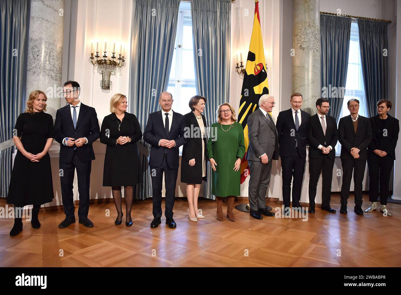 Das Bundeskabinett v.l.: Steffi Lemke, Cem Oezdemir, Nancy Faeser, Olaf ...