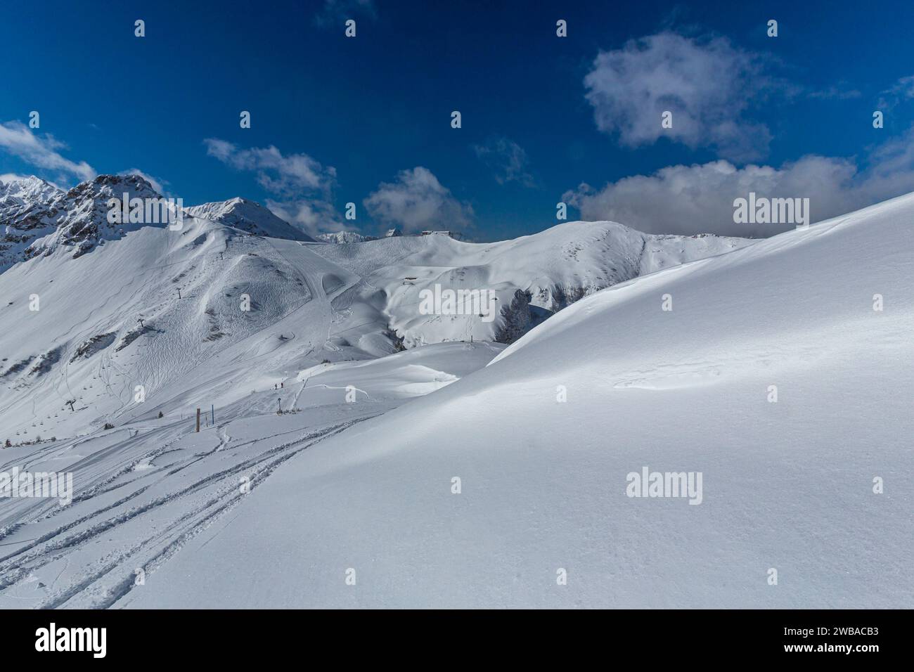 Germany, Bavaria, Allgau, ski resort Fellhorn Kanzelwand Stock Photo ...